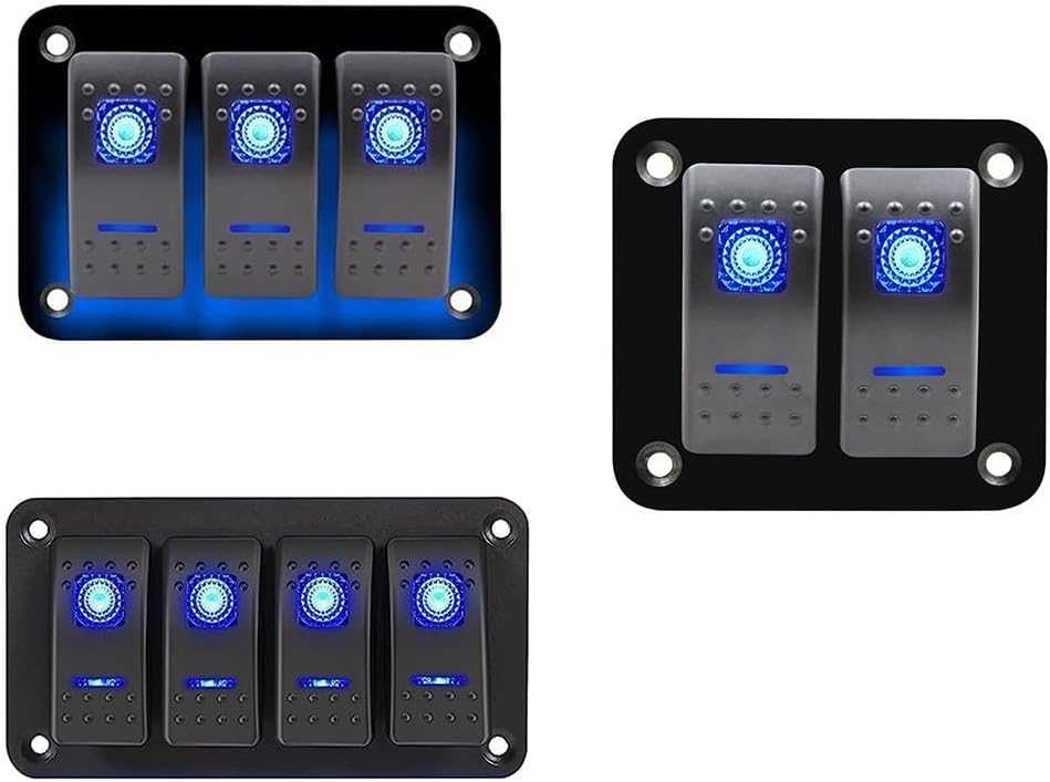 Rocker Switch Panel, Yacht Modification Panel, 12V-24V DC, Aluminum ...