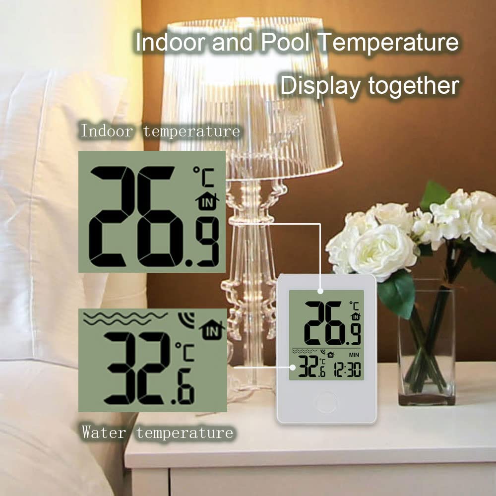 Wireless Floating Pool Thermometer Radio Connection Water Temperature ...