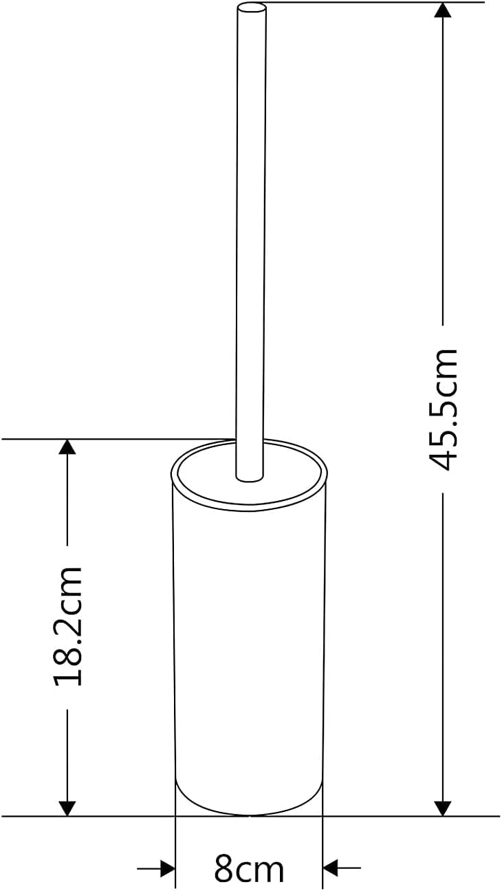 304 Stainless Steel Toilet Brush with Holder Long Bucket Stand Round ...