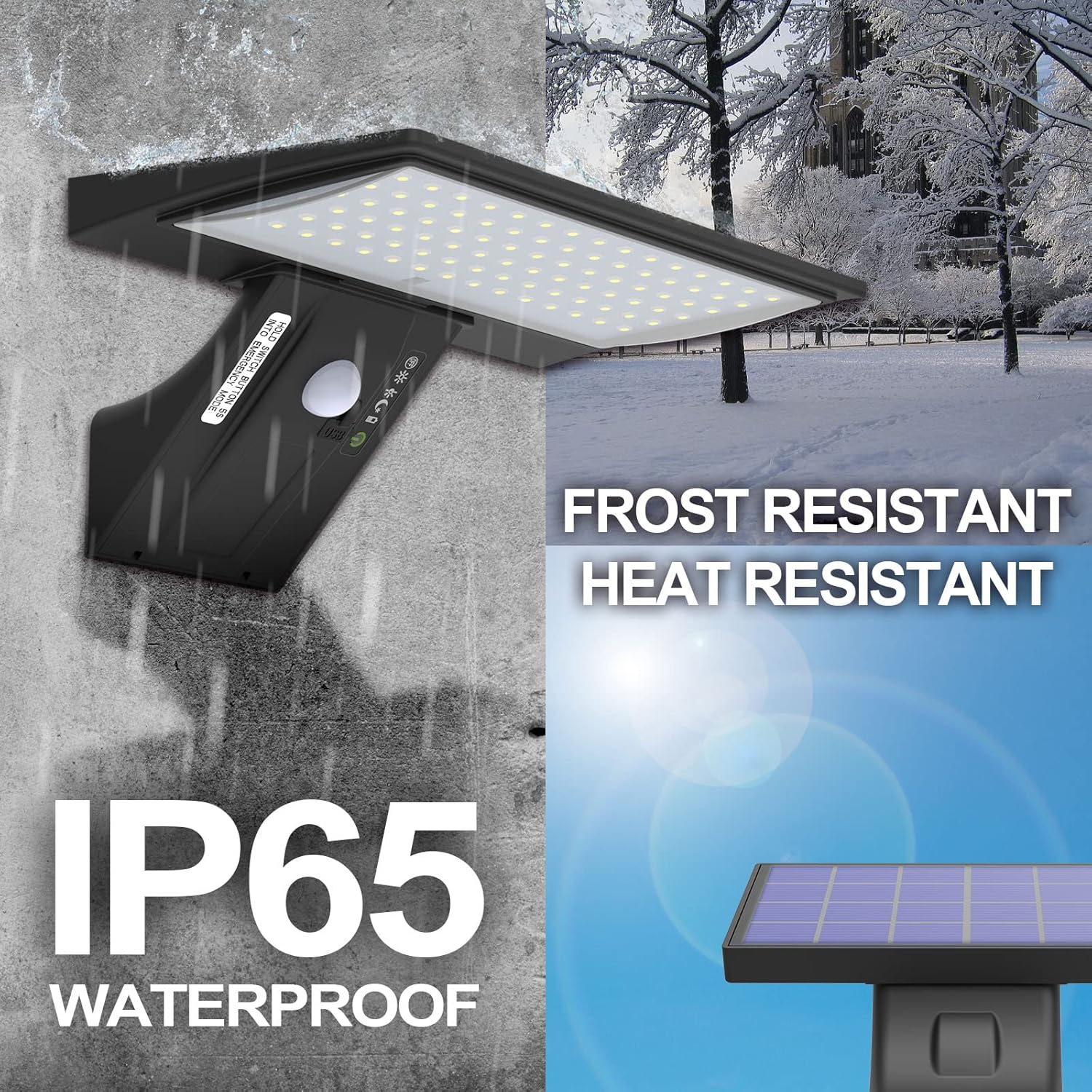Solar Security Lights, Outdoor Waterproof Solar Floodlights with Motion ...