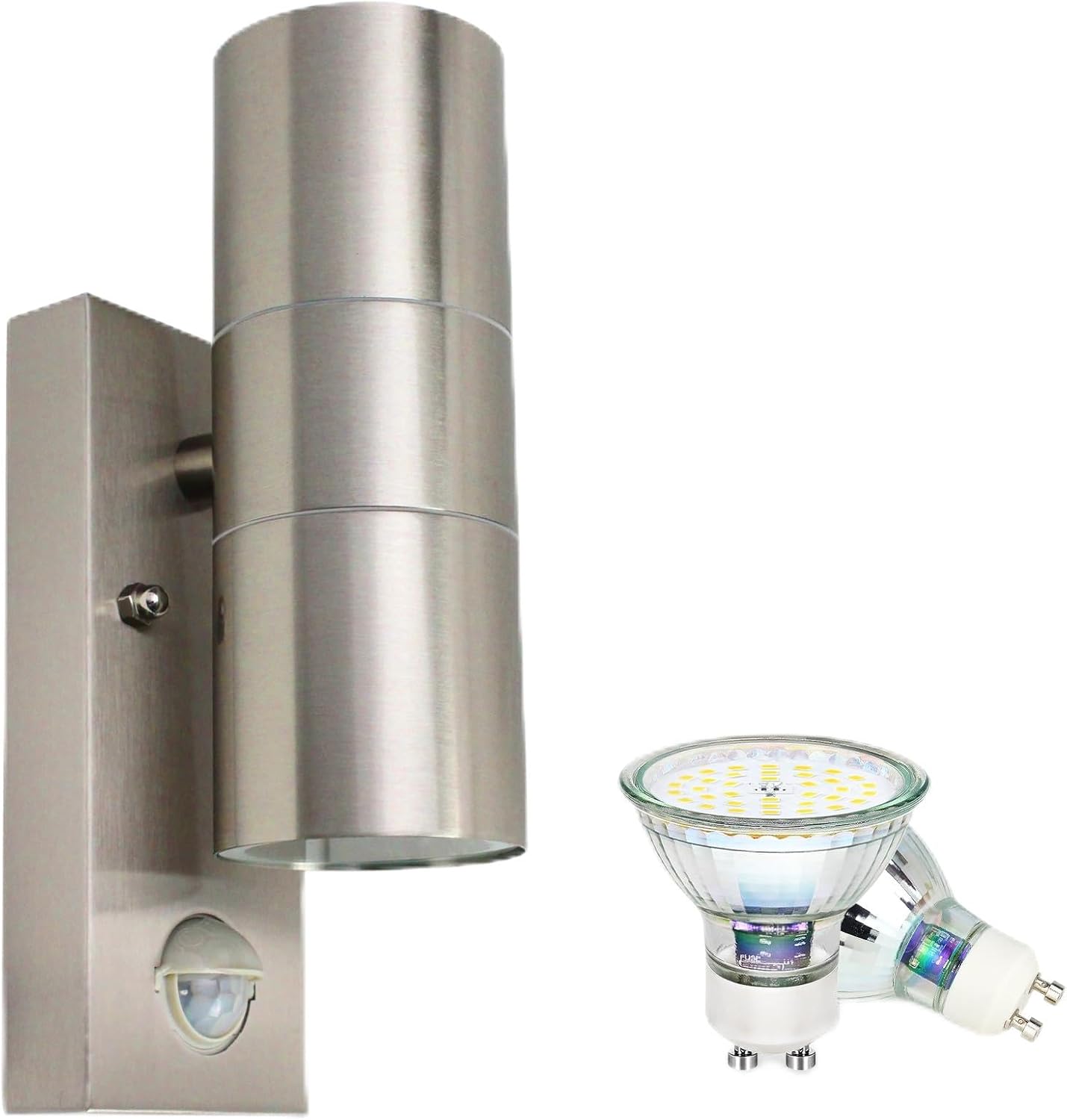 Außenwandleuchte mit Bewegungsmelder, Edelstahl, 5 W, moderne LED ...