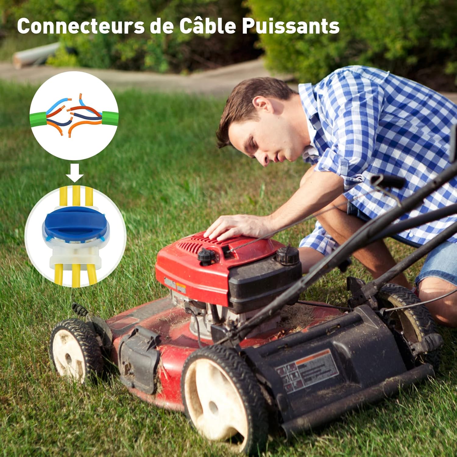 Pack of 20 Resin Filled Cable Connectors for Automower Robot Lawn Mower