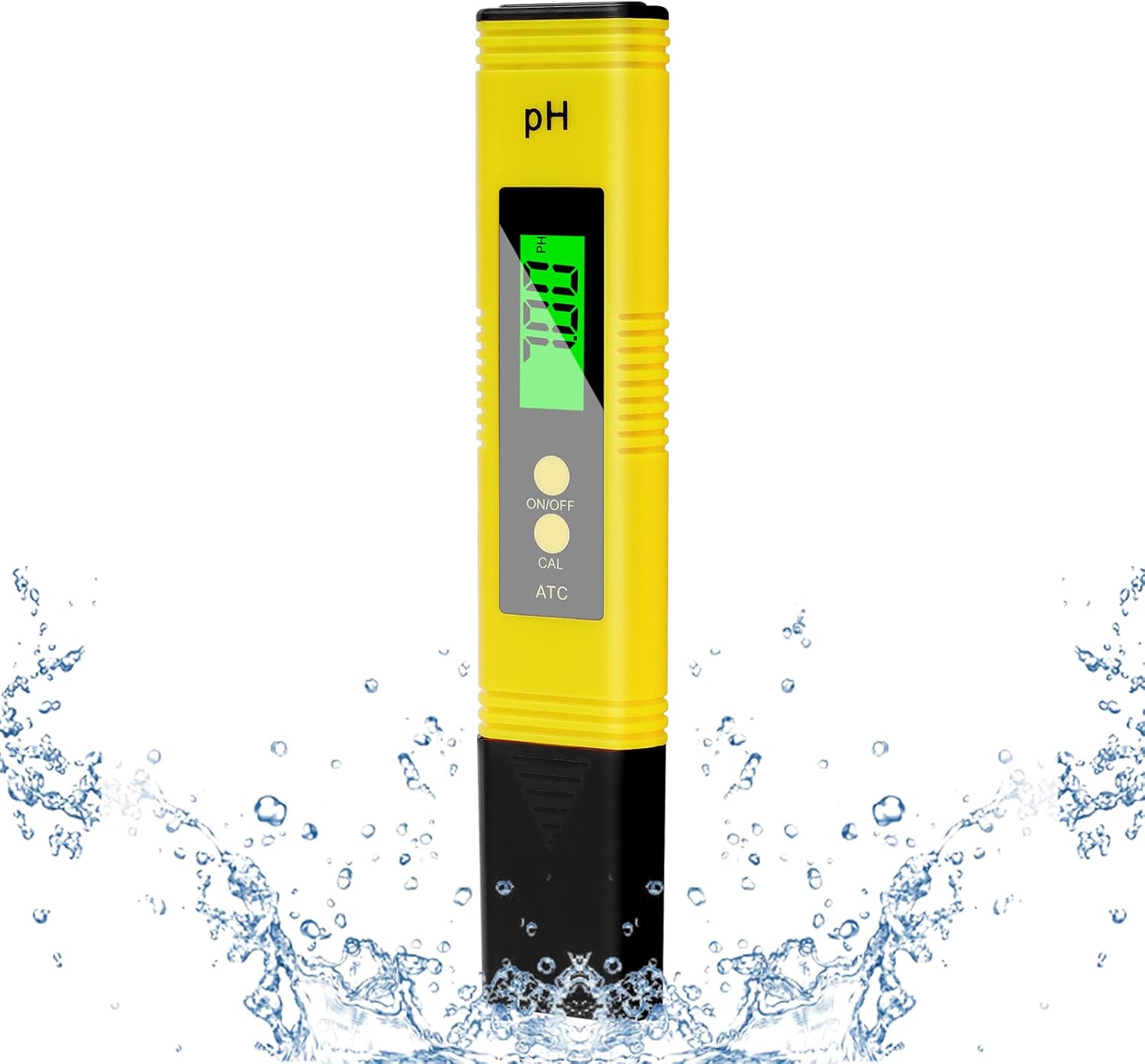 Medidor de pH digital 4 en 1, comprobador de pH 4 en 1, medidor de pH con pantalla LCD, alta ...