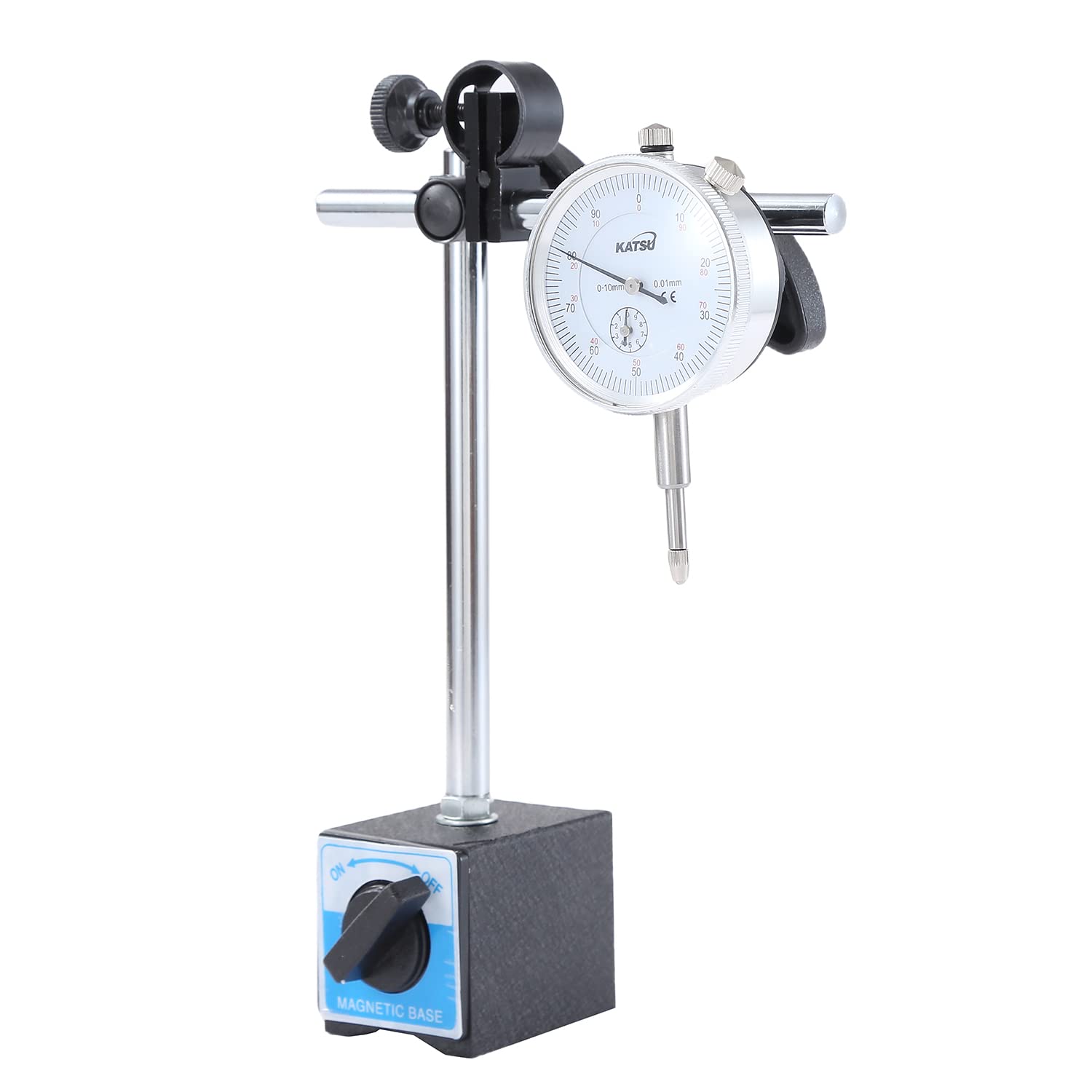 Dial Test Indicator Gauge with Magnetic Base, 0-10mm 0.01mm Accuracy ...