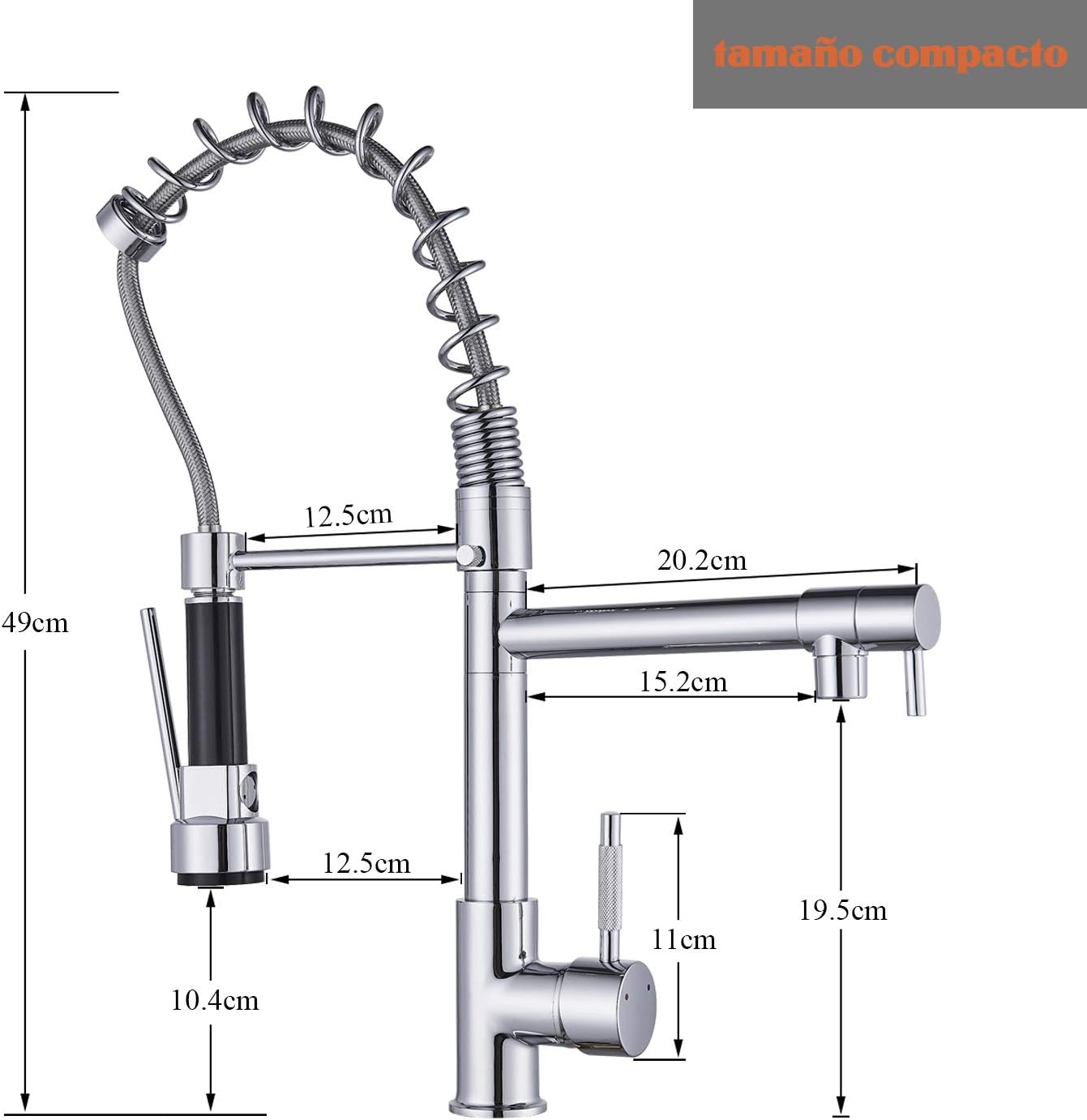 Kitchen Faucet with 2 Jets Single Lever Mixer Tap Double Function ...