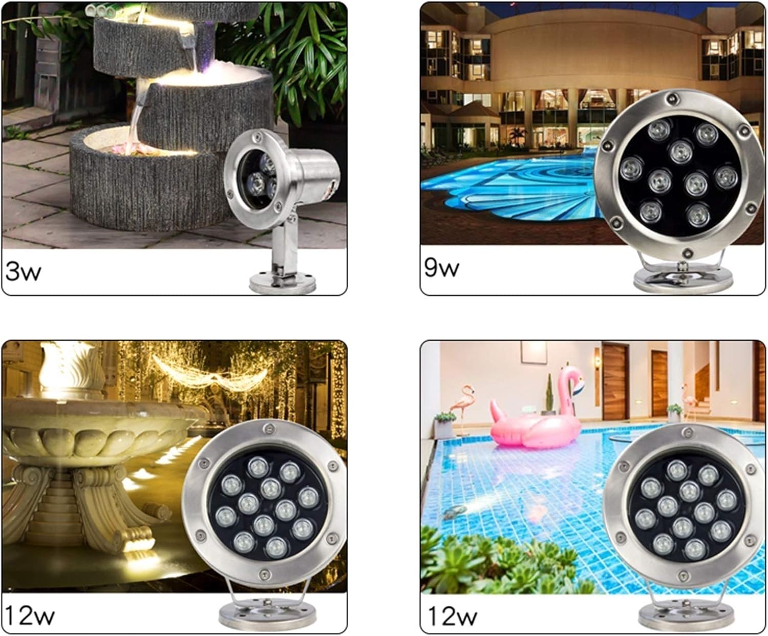 Underwater Lighting IP68 Waterproof Low Voltage Submersible LED Lights ...
