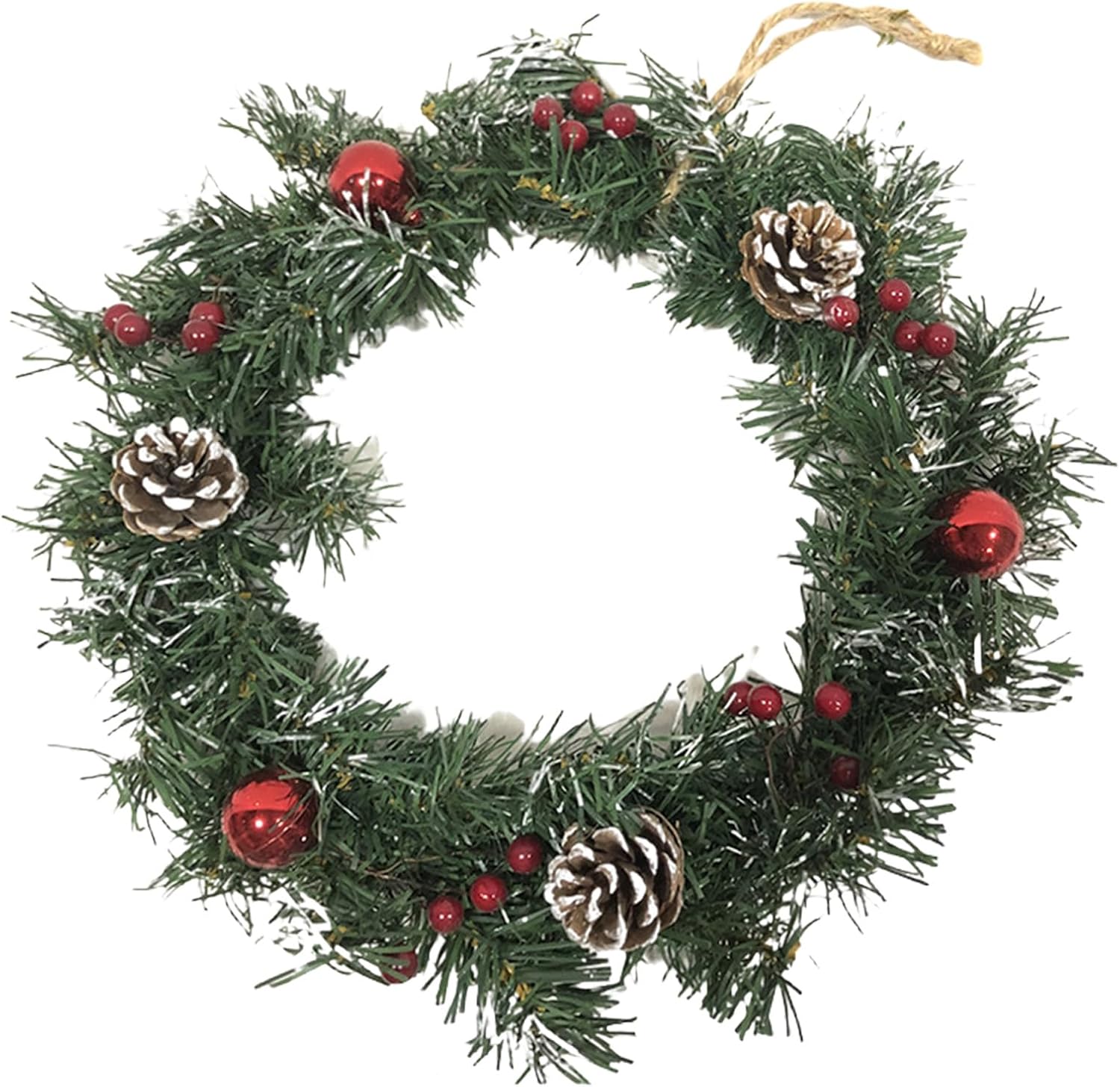 Couronne de Noël avec pomme de pin artificielle, couronnes décoratives ...