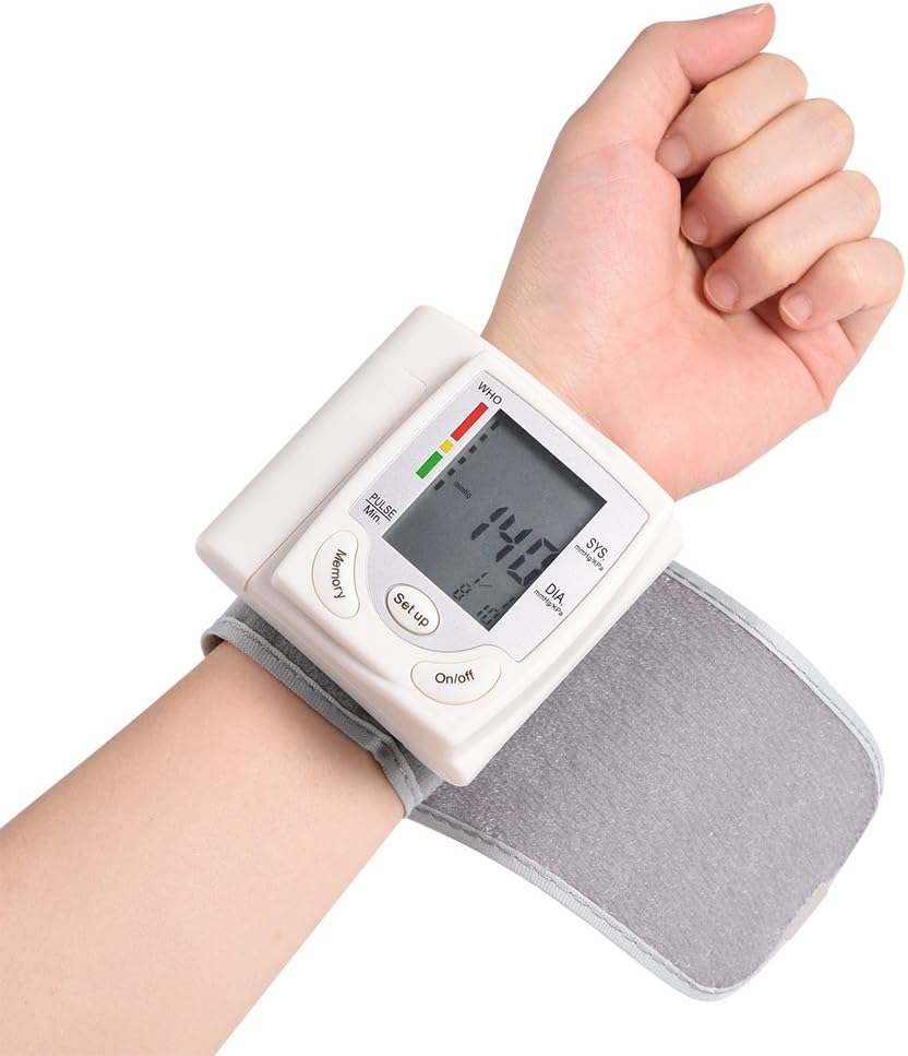 Tensiómetro de muñeca, monitor digital LCD de presión arterial y ...