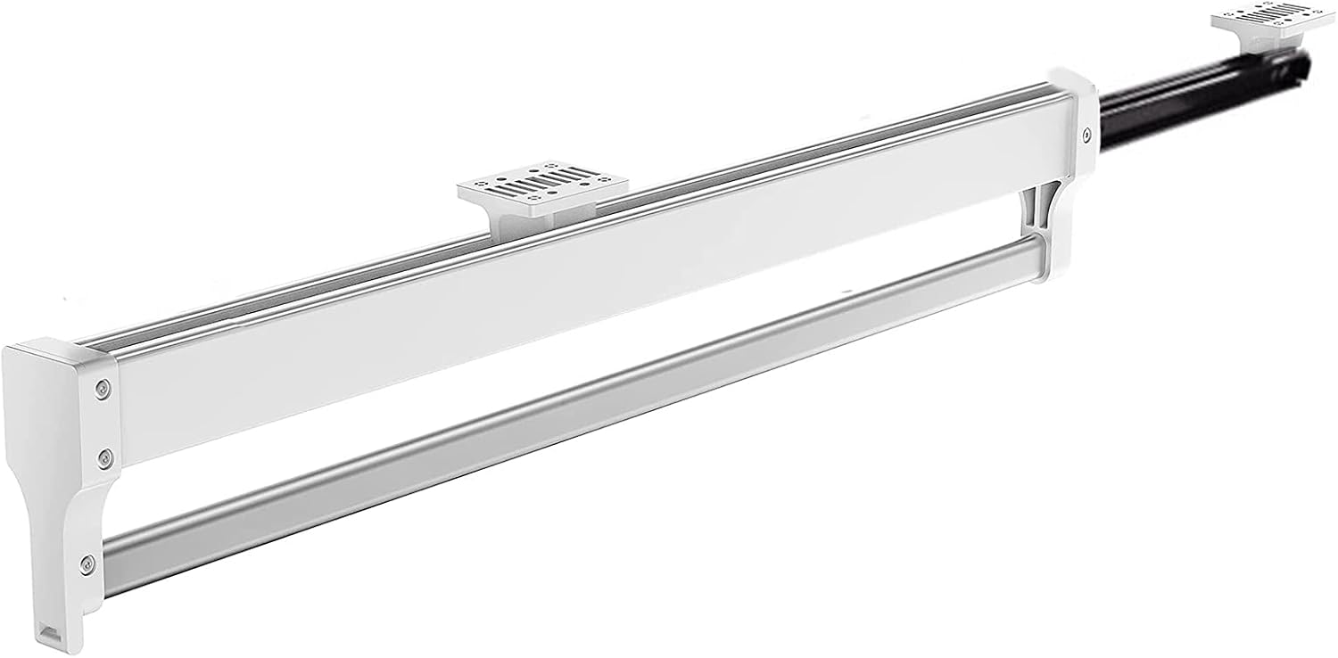 Pieces Wardrobe Tube and Bracket, Pull-Out Wardrobe Sliding for Hanger ...