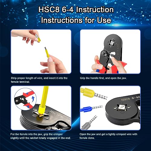 Pince à Sertir, Pince a Sertir Cosse Electrique, 1300 Cosses electriques a Sertir 0.25-10mm² ...