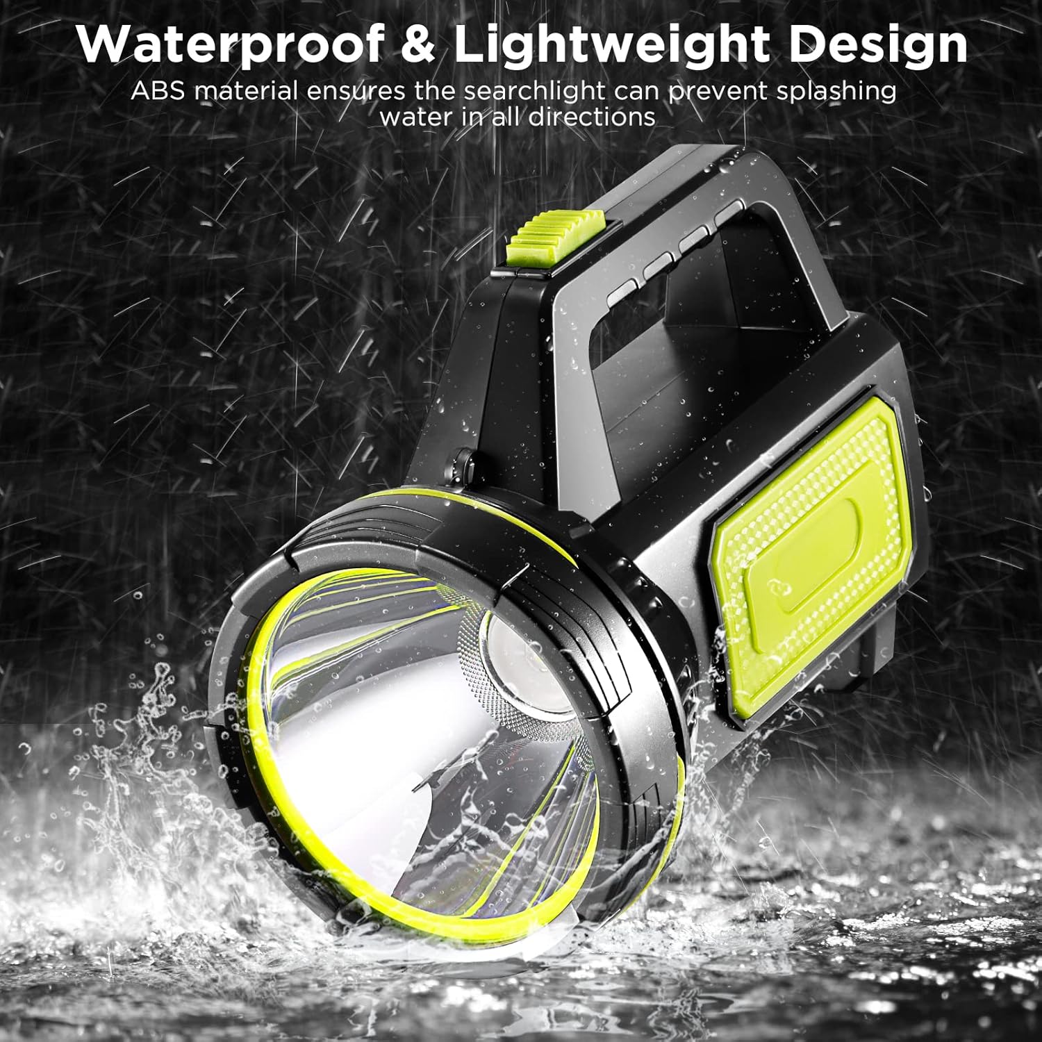 Ultra Powerful LED Flashlight USB Rechargeable 5000mAh with Side Light ...