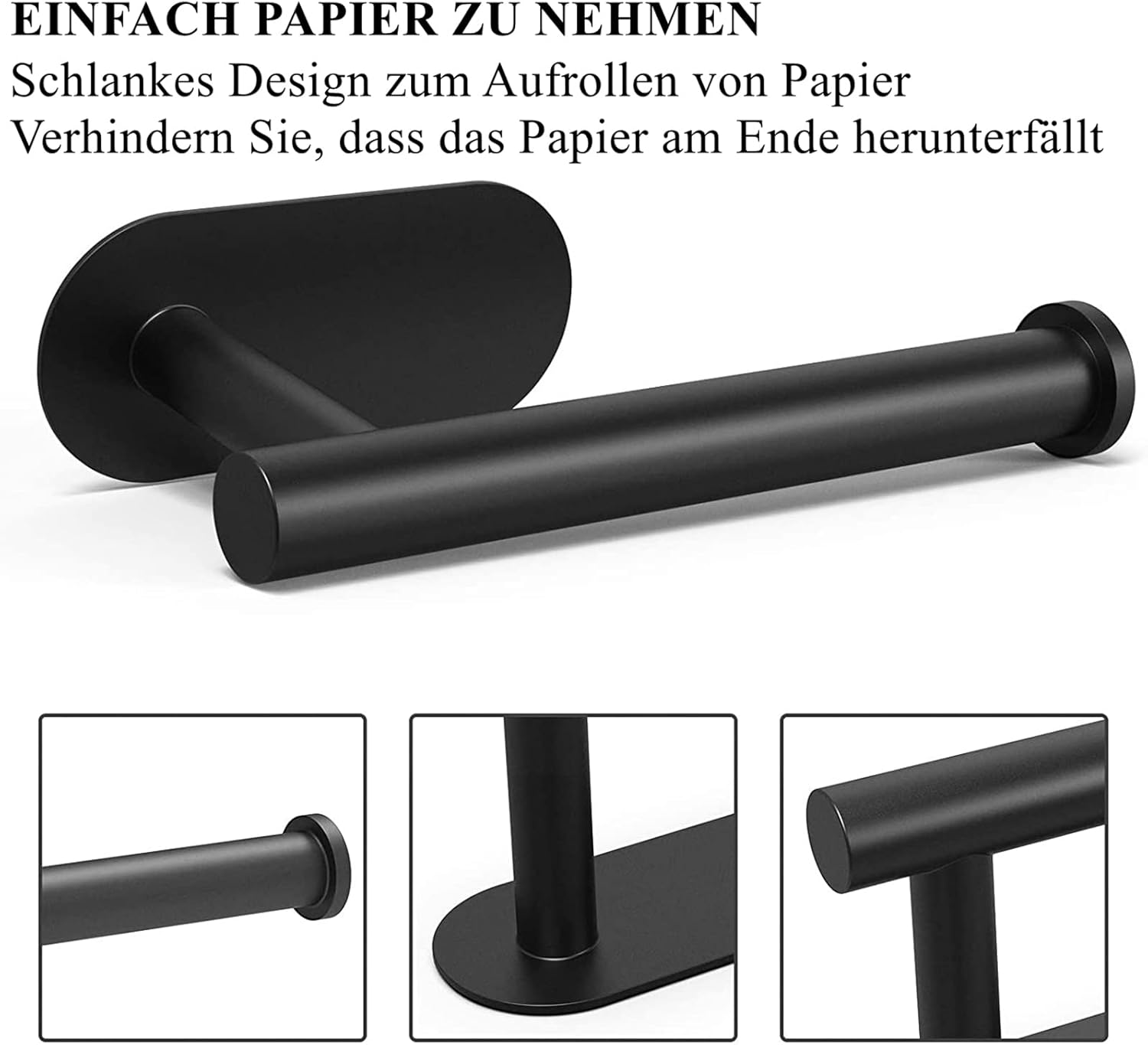 Porte Papier Toilette, Support Premium sans Perçage, Porte Rouleau ...