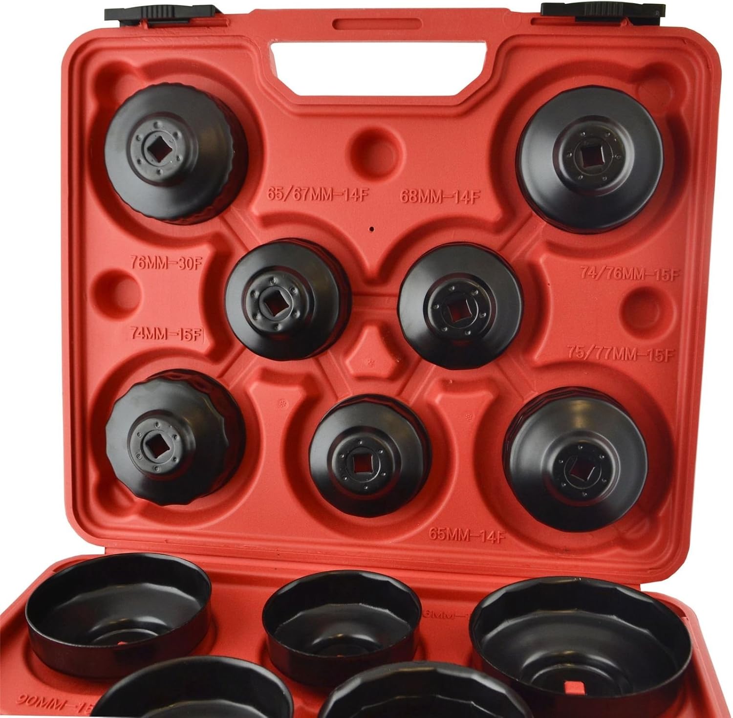 Juego de llaves para tapa de filtro de aceite de 14 piezas, 65-100 mm ...