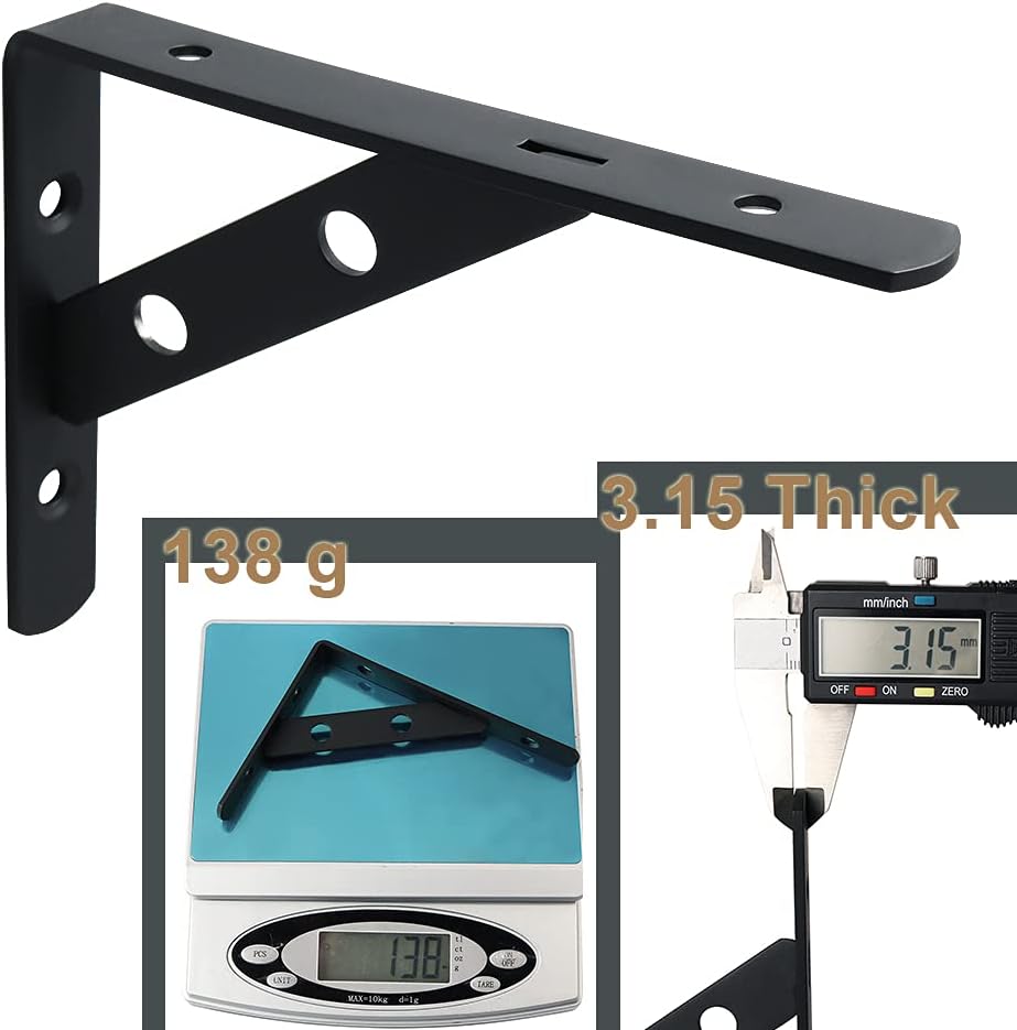 équerre étagère Murale 2Pcs équerre de Fixation 150 x 105 mm équerre Métal en Acier Inoxydable ...