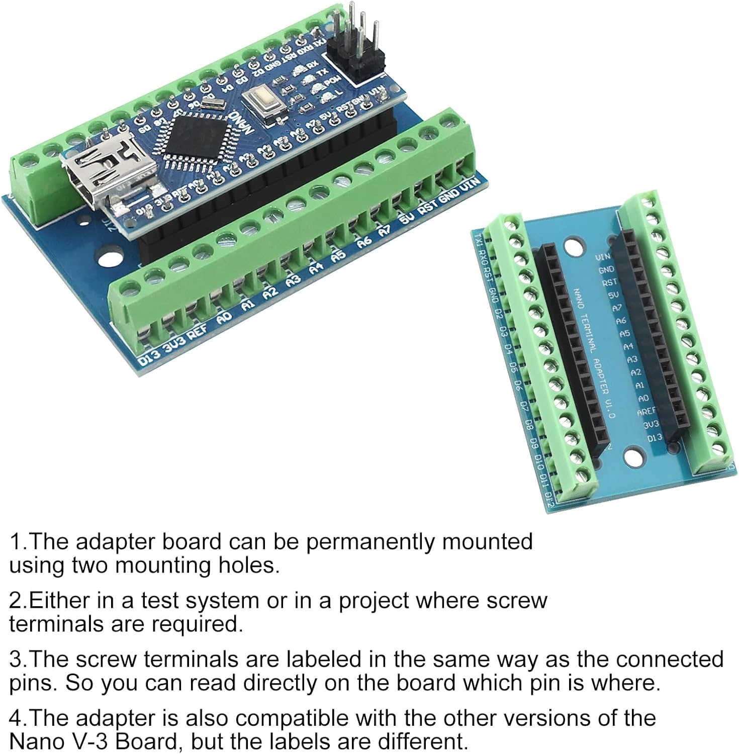 [MAI USATO]Confezione da 3 schede di espansione Nano Shield, Nano Shield, Nano IO Shield V1.O ...