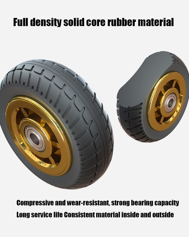 GABRIELLE Kit de 4 roues universelles de 3 pouces sans freins Roues de ...