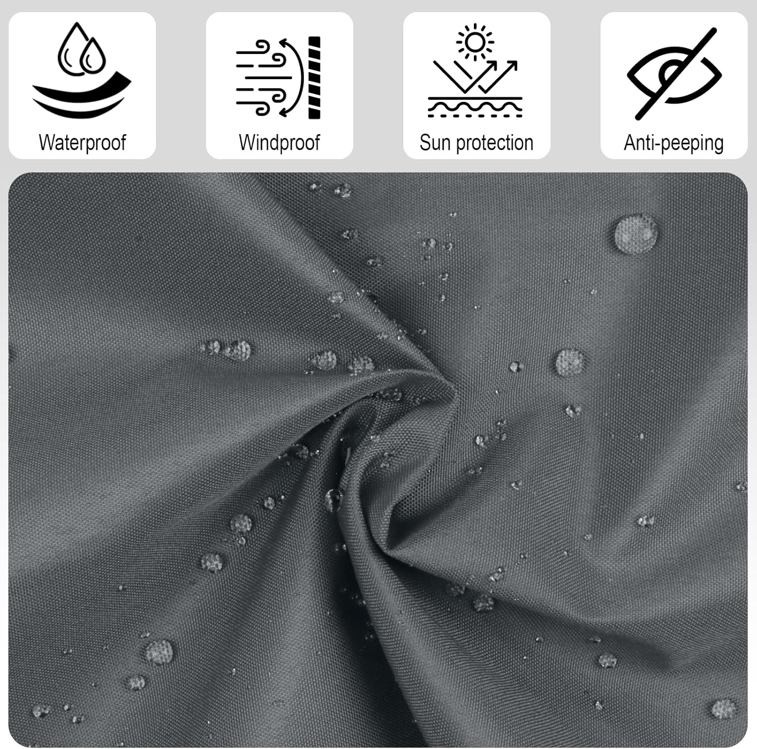 Brise Vue Balcon 90x500cm PES, Pare-Exterieur Cache Occultant pour ...