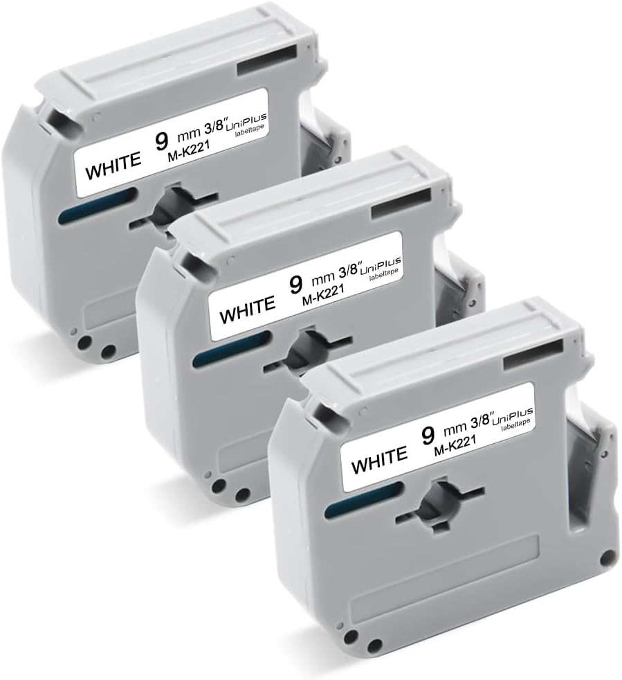 Compatible Rubans pour Brother M-K221 MK-221 9mm x 8m pour Brother PT ...