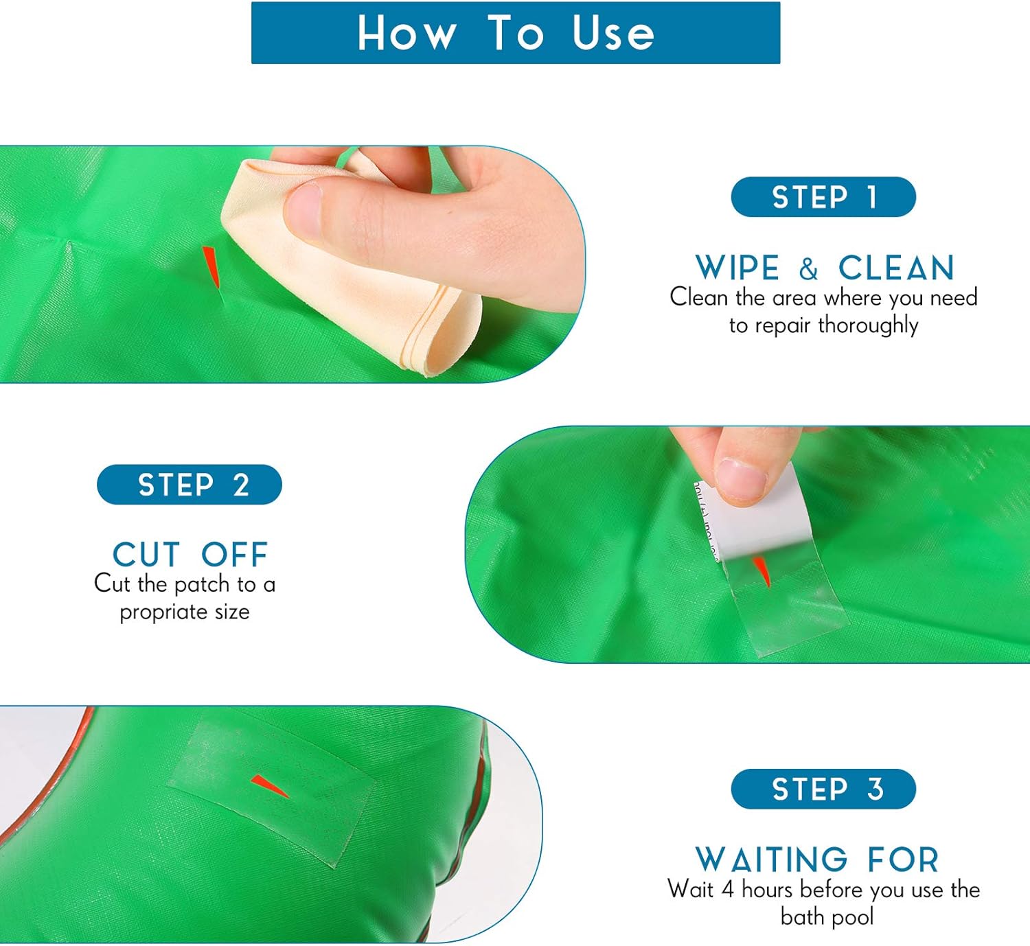 20 Pcs Waterproof Inflatable Repair Patches Clear Vinyl for Inflatable ...