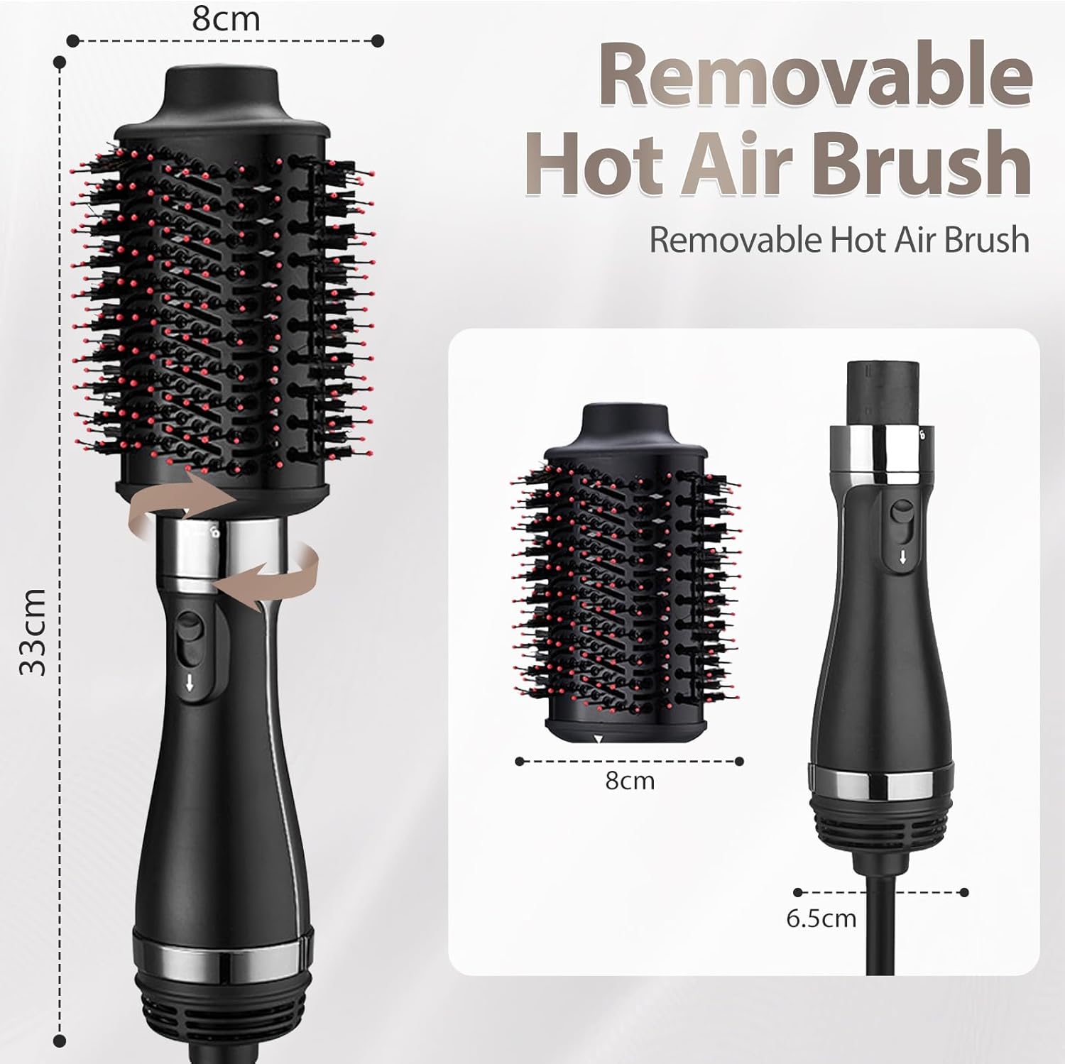 Brosse Soufflante,One-step Sèche-cheveux Volumisant, 4-en-1 Brosse à ...