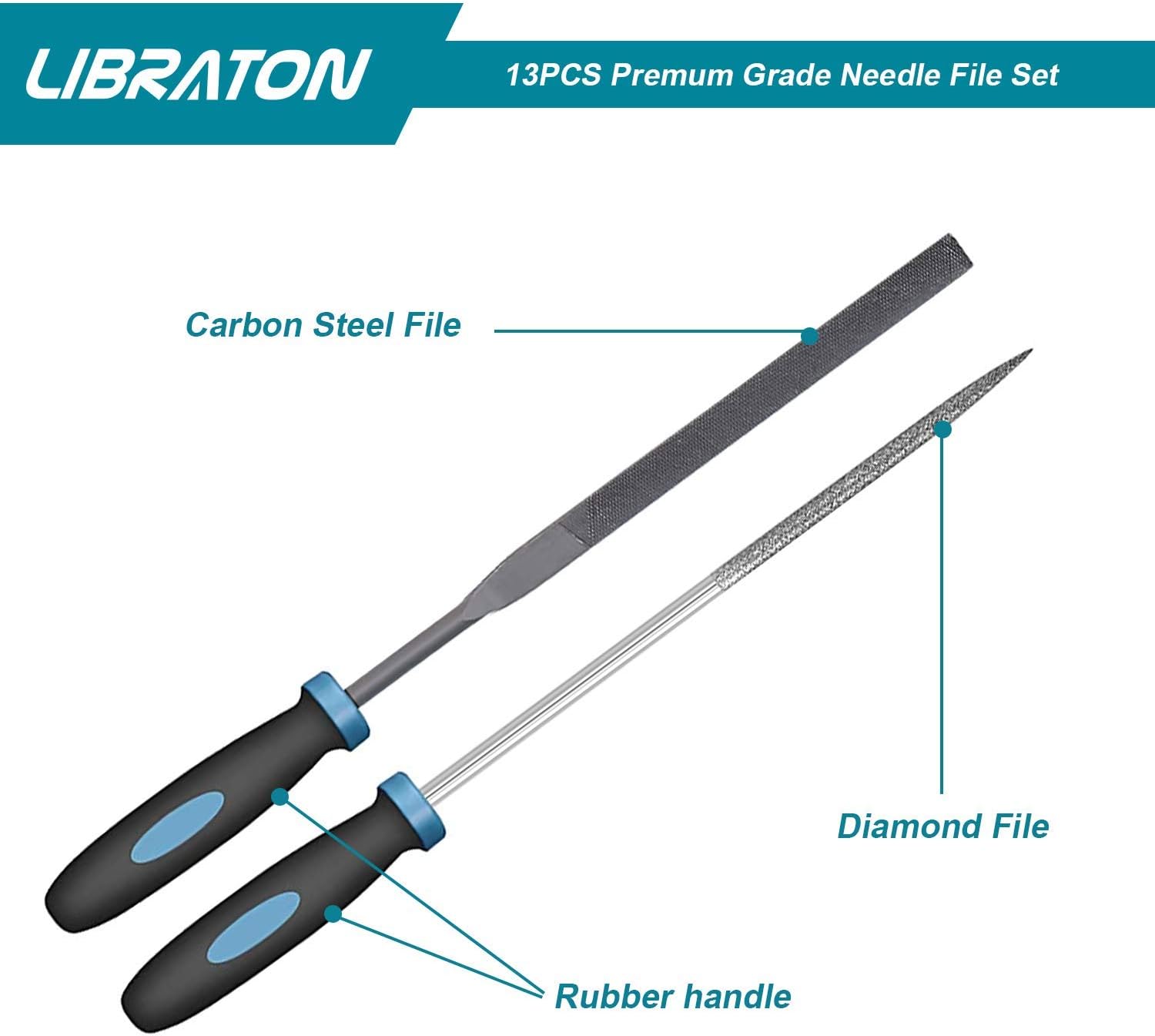 Diamond File, Metal Files, Needle File Set, 13 Piece Needle Files, Mini Files for Metal, Wood ...