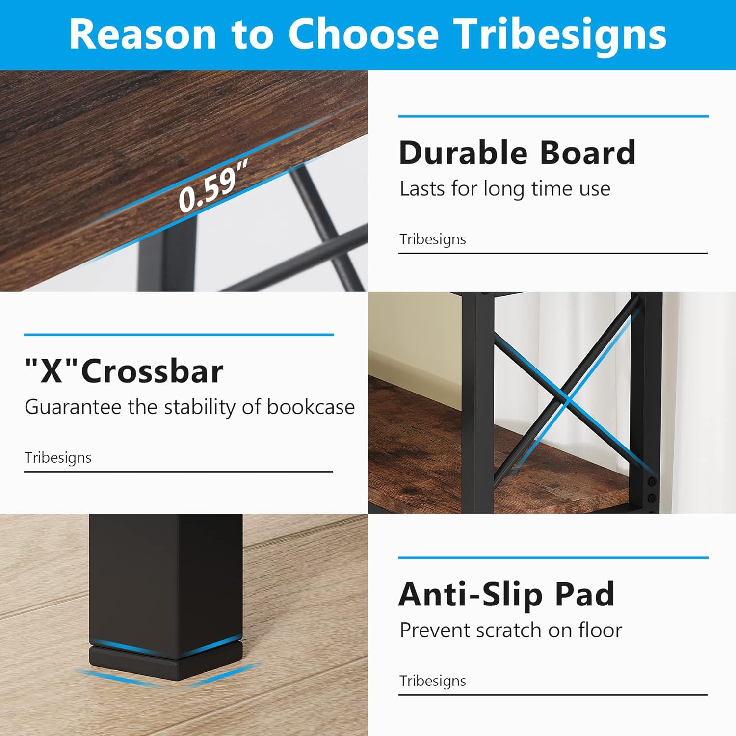 Tribesigns Corner Bookshelf, Large Modern Corner Bookcase, Tall Corner ...
