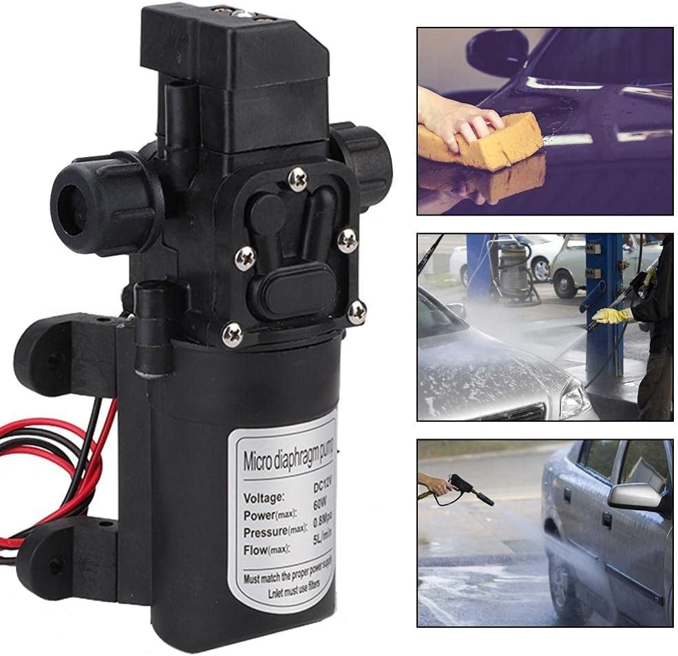 Pompa Acqua ad Alta Pressione - Pompa Acqua a Membrana DC 12V 116 PSI 5 ...