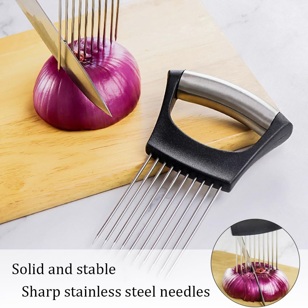 Stainless Steel Onion Slicer Holder, New Onion Holder for Slicing ...