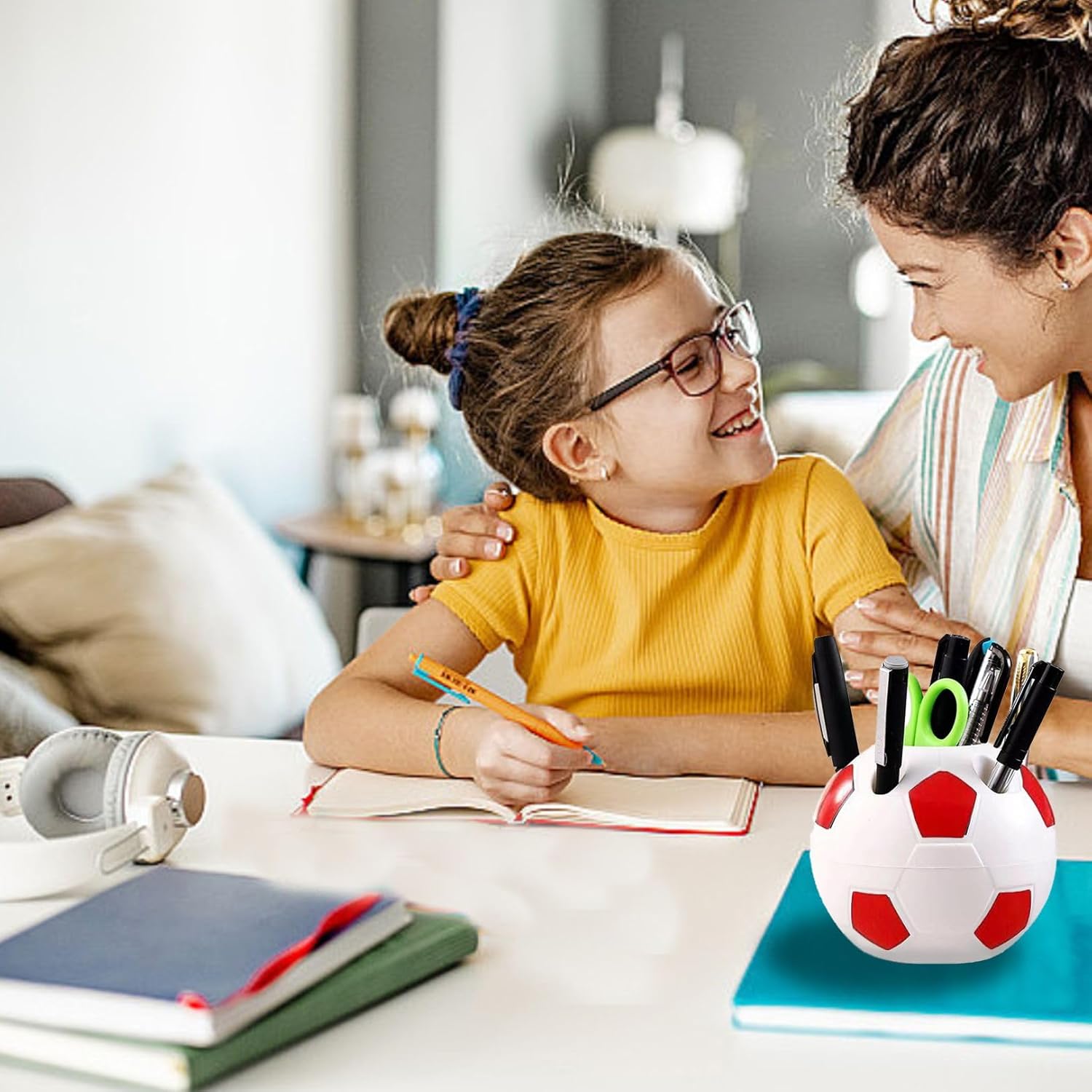 2 Piece Student Football Pen Holder Kit, Plastic Material Football ...