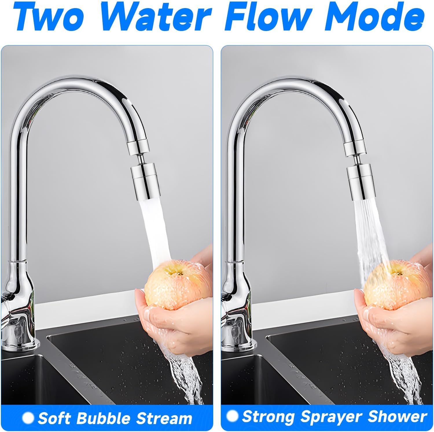 360 Degree Rotating Chrome Faucet Nozzle with M22 or M24 with Two Types ...