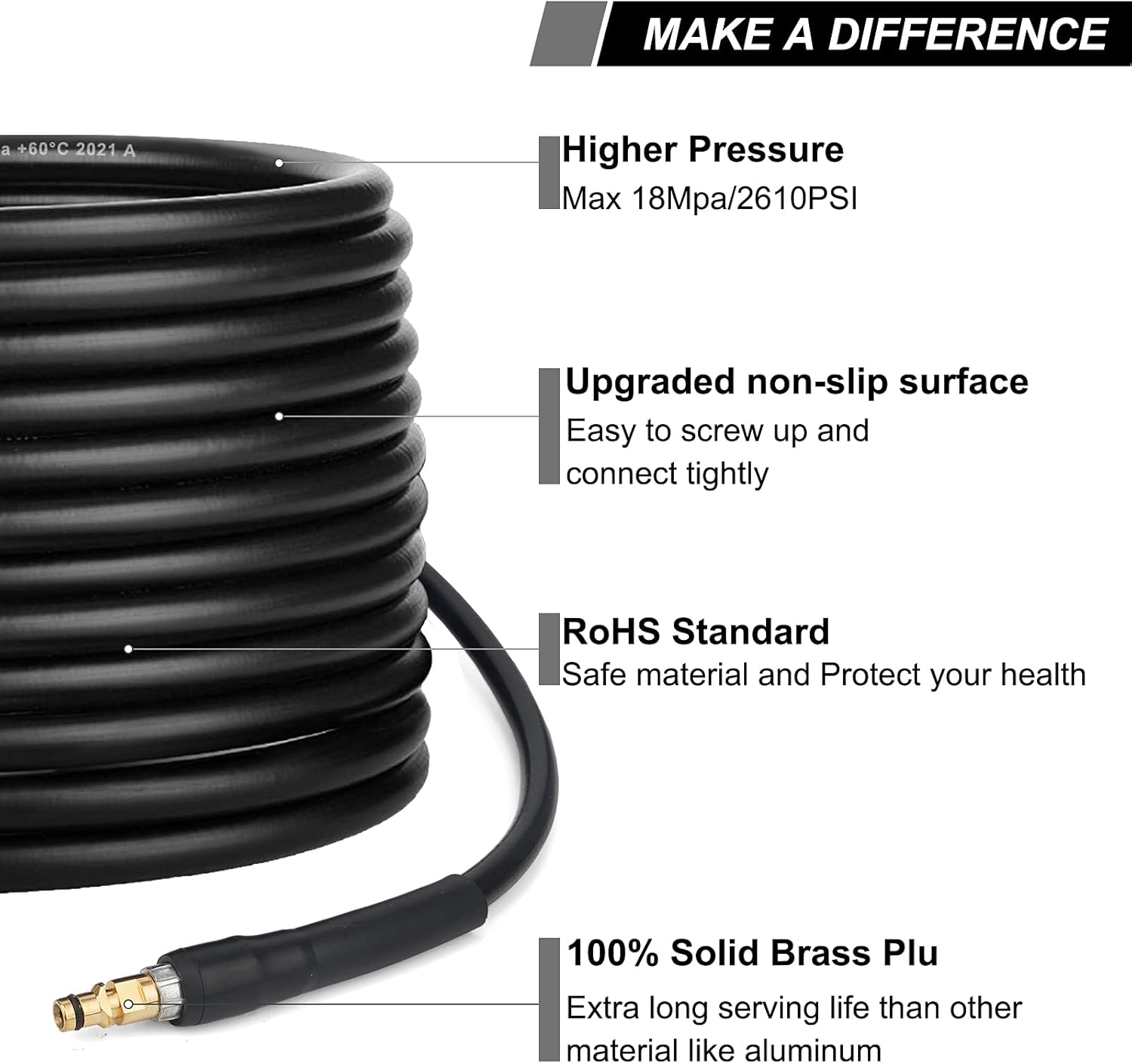 Extra long pressure washer hose store