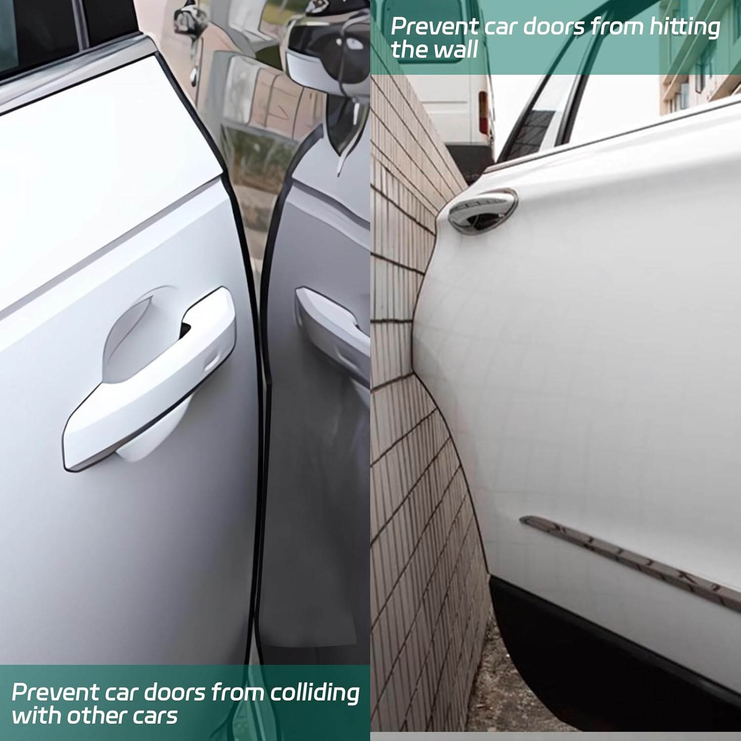 10m Car Door Edge Protector, Rubber U-Shaped Car Door Edge Protector for Cars, Trucks, Campers ...