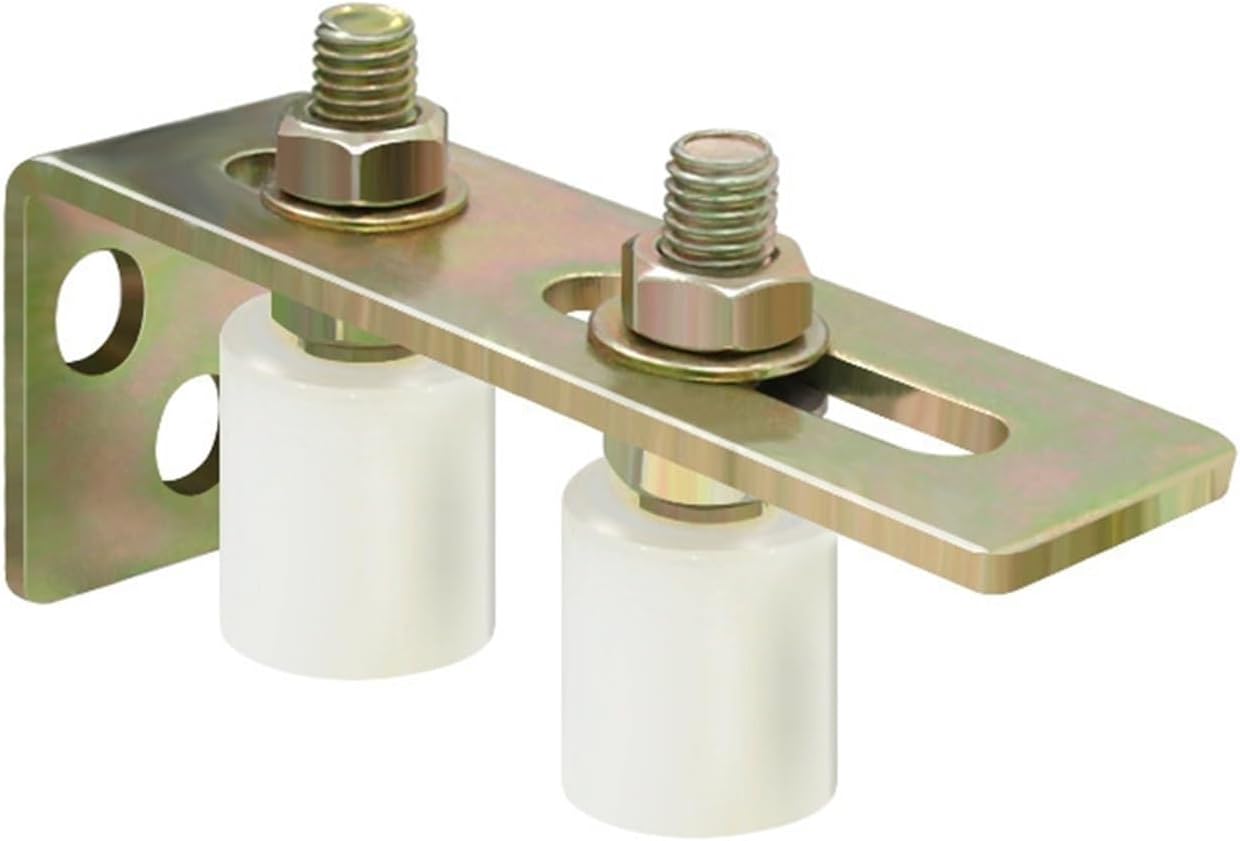 2 Pack Adjustable Gate Roller Guide, Nylon Roller with L-Shaped Bracket ...