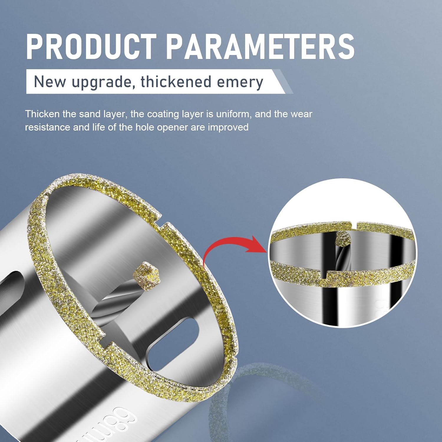 Diamond Drill Bit, 68mm Drill with Center Guide Bit, Glass Hole Saw ...