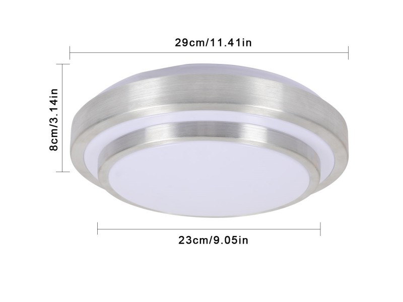 COMELY Modern LED Ceiling Light, 28W 3200LM Double Round Ceiling Lamp ...