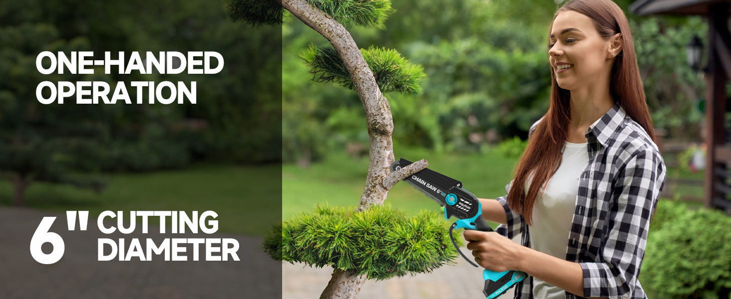 Mini Chainsaw Cordless, 6 Inch Electric Chain Saw Small Chainsaw ...