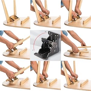 2 Pack Extendable Folding and Locking Table Legs, Folding Shelf Bracket ...