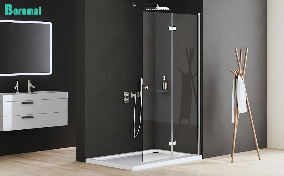 Boromal Walk In Dusche Duschwand 75 x 185 cm Walk In Duschglas Walk In ...