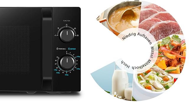 Micro-ondes + Gril Toshiba Micro-ondes pose libre - - MW2-MM20P(BK) - Noir - 20L - 800W | Darty