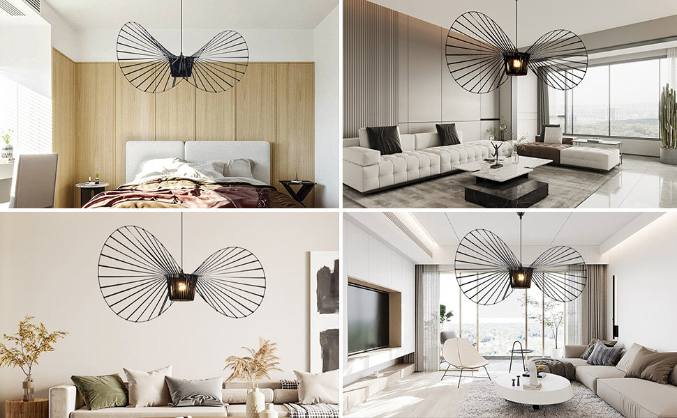 Lustre Vertigo Suspension Noir, Rétro Salon Lampe Suspension Vertigo ...