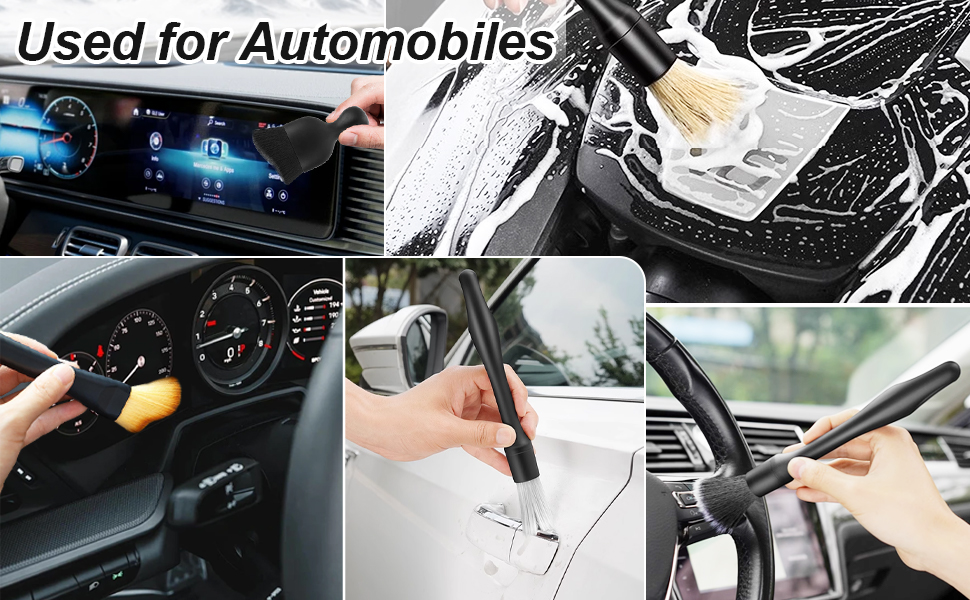 Set of 5 replaceable car cleaning brushes, automatic cleaning brushes ...