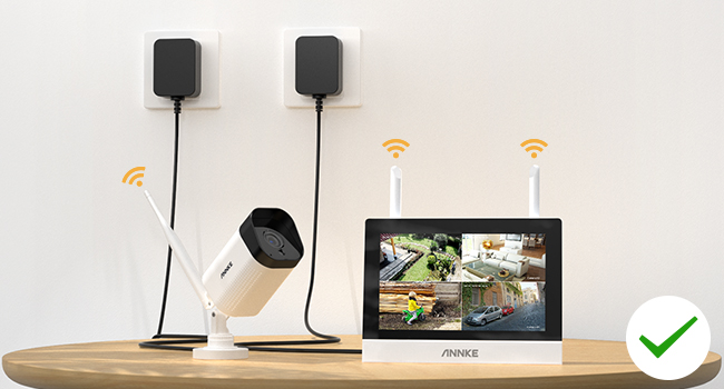 ANNKE Wireless Surveillance Kit with 7" LCD Screen, 4 x 5MP Outdoor ...