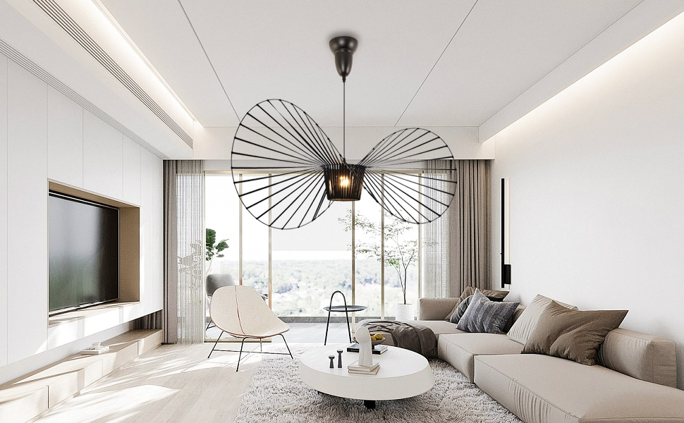 Lustre Vertigo Suspension Noir, Rétro Salon Lampe Suspension Vertigo ...