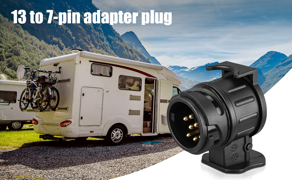 13 to 7 Pin Trailer Socket Adapter, Trailer Socket, Waterproof Adapter ...