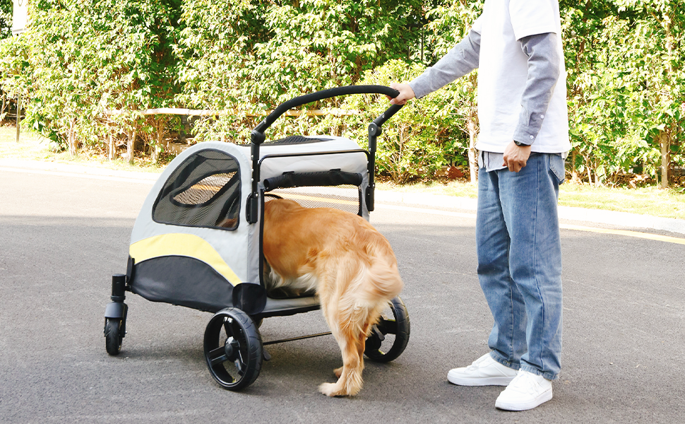Hundebuggy XXL Große Hunde, Hundewagen bis 60kg, Faltbar Hunde buggy ...