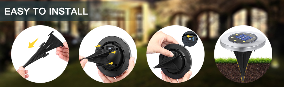 Waterproof Solar Garden Lights, Upgraded Outdoor Lawn Lights, Bright ...