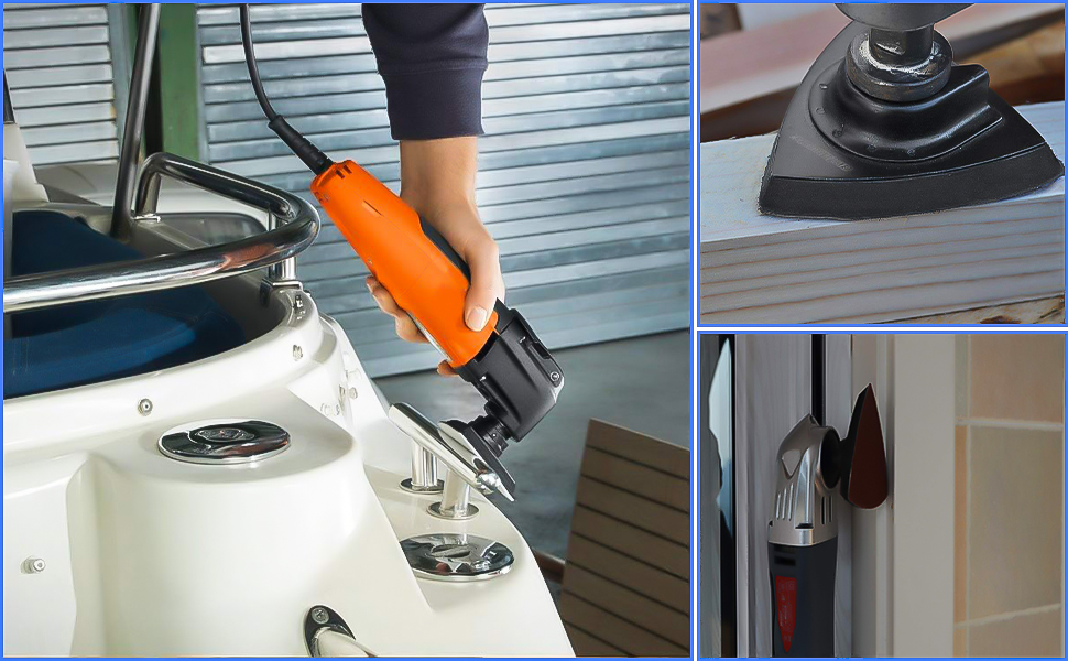 6 Pièces Patin de Ponçage pour Outil Multifonction, Patin de Ponçage ...