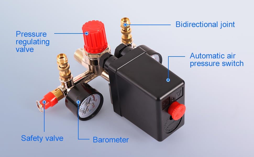 Durable Air Compressor Pump Pressure Switch, with Valve Control ...