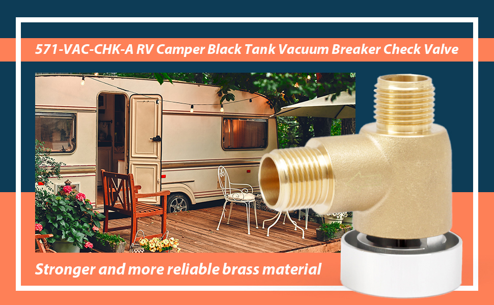 Brass RV Check Valve, 571-VAC-CHK-A, RV Trailer Check Valve, for B&B ...