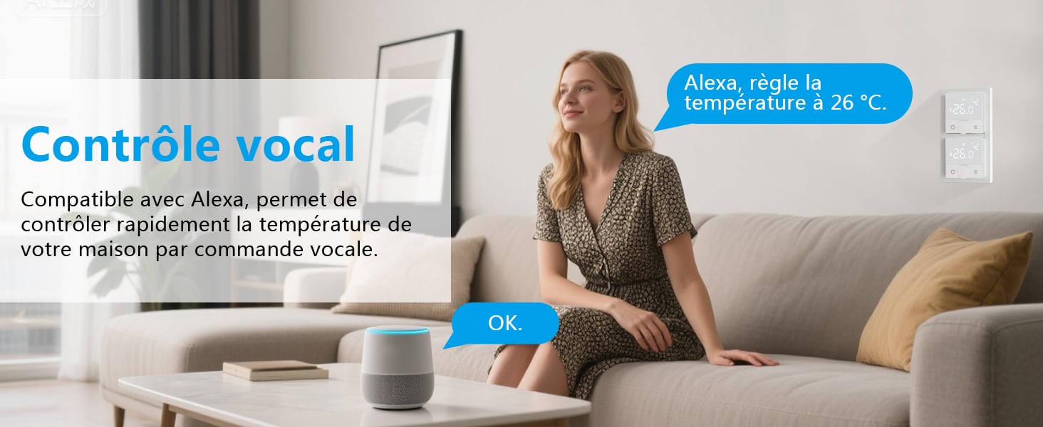 Thermostat WiFi pour Chauffage au Sol Hydraulique, Thermostat ...